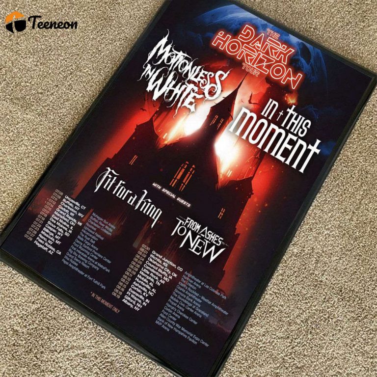 Motionless In White and In This Moment 2023 Tour Poster - Teeneon