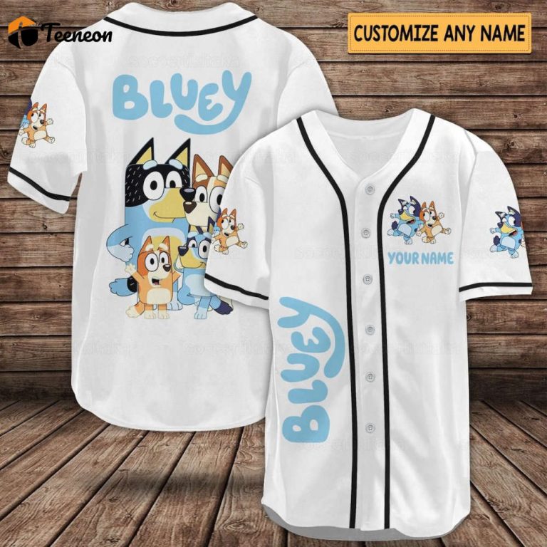Bluey Baseball Jersey Gift For Men And Women w - Teeneon