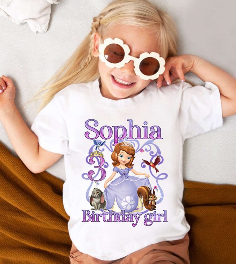 Princess Sofia Birthday Shirt Sofia the First Party Family Squad Tee - Teeneon