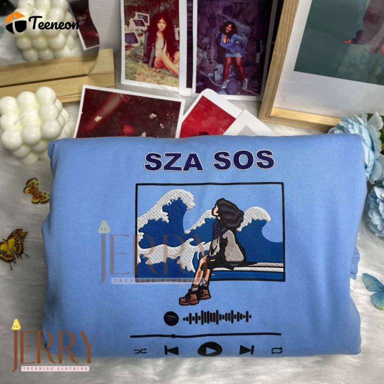 Spotify SZA SOS Tour Embroidered Sweatshirt - Teeneon