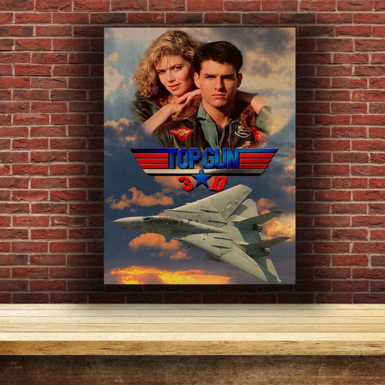 Top Gun Retro Poster for Home Decor Gift, Kraft Paper Print, Movie Wall ...
