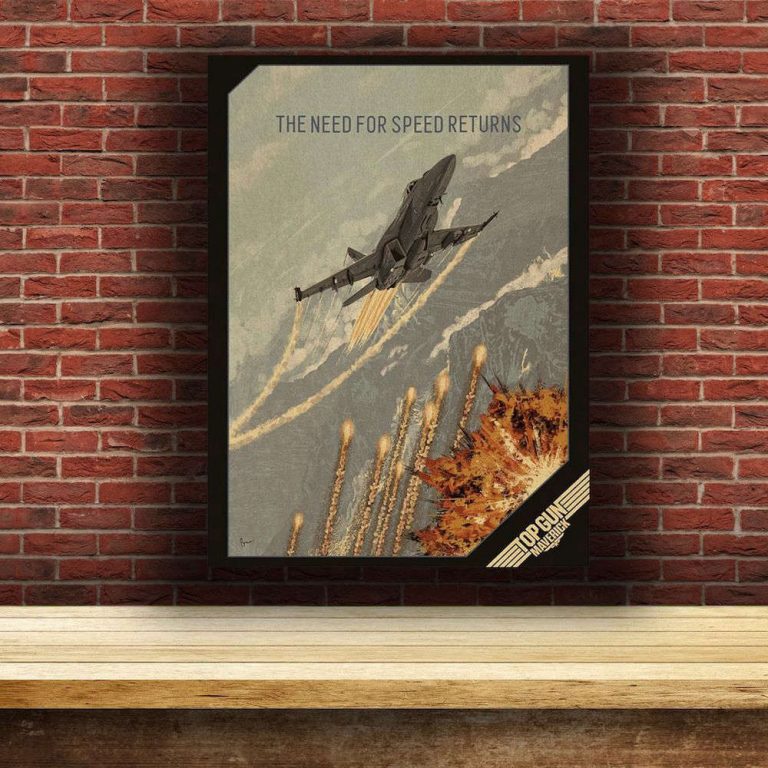 Top Gun Retro Poster for Home Decor Gift, Kraft Paper Print, Movie Wall ...