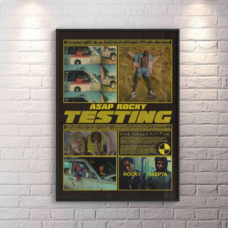 ASAP Rocky 'TESTING' Poster for Home Decor Gift, Album Cover Poster for ...