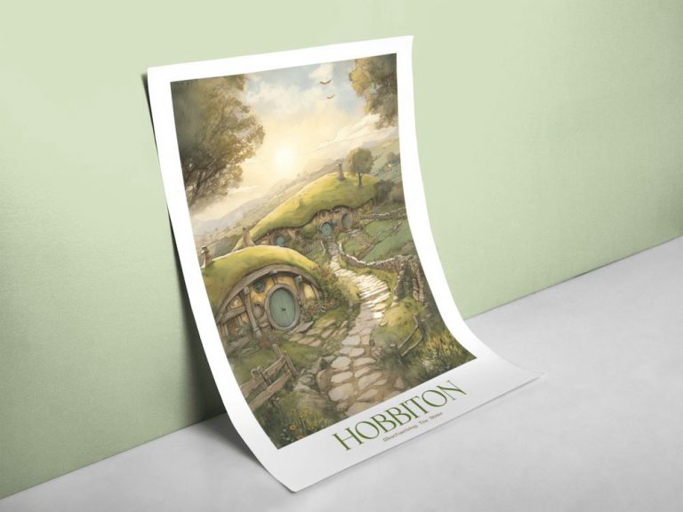 Hobbiton, The Shire Poster for Home Decor Gift, Lord of the Rings ...