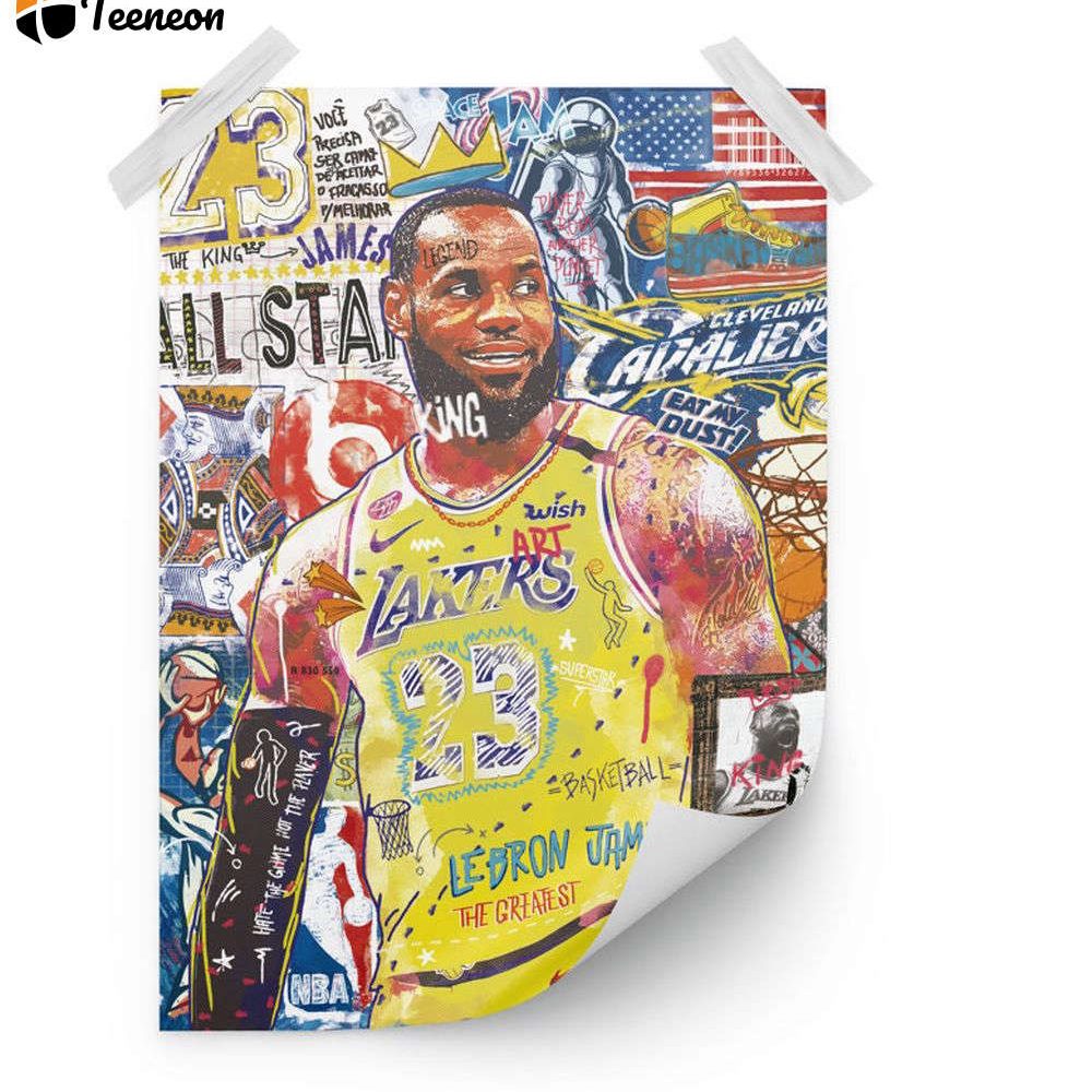 LeBron James Chasedown Block Andre Iguodala Premium Matte Vertical ...