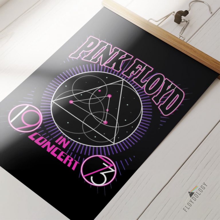 Vintage Pink Floyd Concert Tour 1973 Poster - Iconic Drawing of the ...