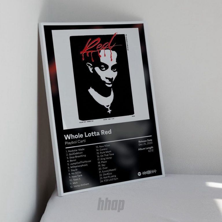 Playboi Carti - Whole Lotta Red - Album Poster for Home Decor Gift ...