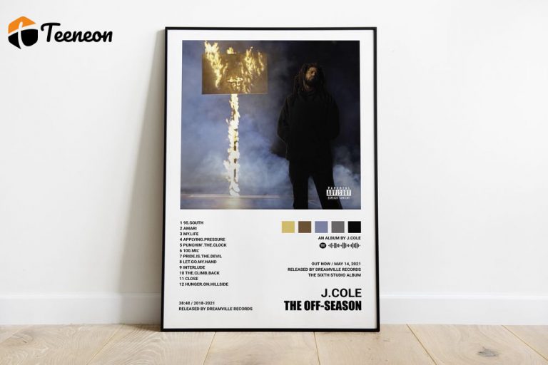 J. Cole / The Off-Season Poster for Home Decor Gift / Album Cover ...