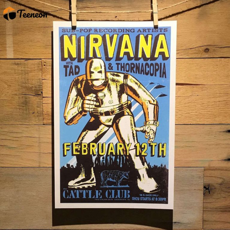 11x17 Nirvana Concert Poster for Home Decor Gift - Teeneon
