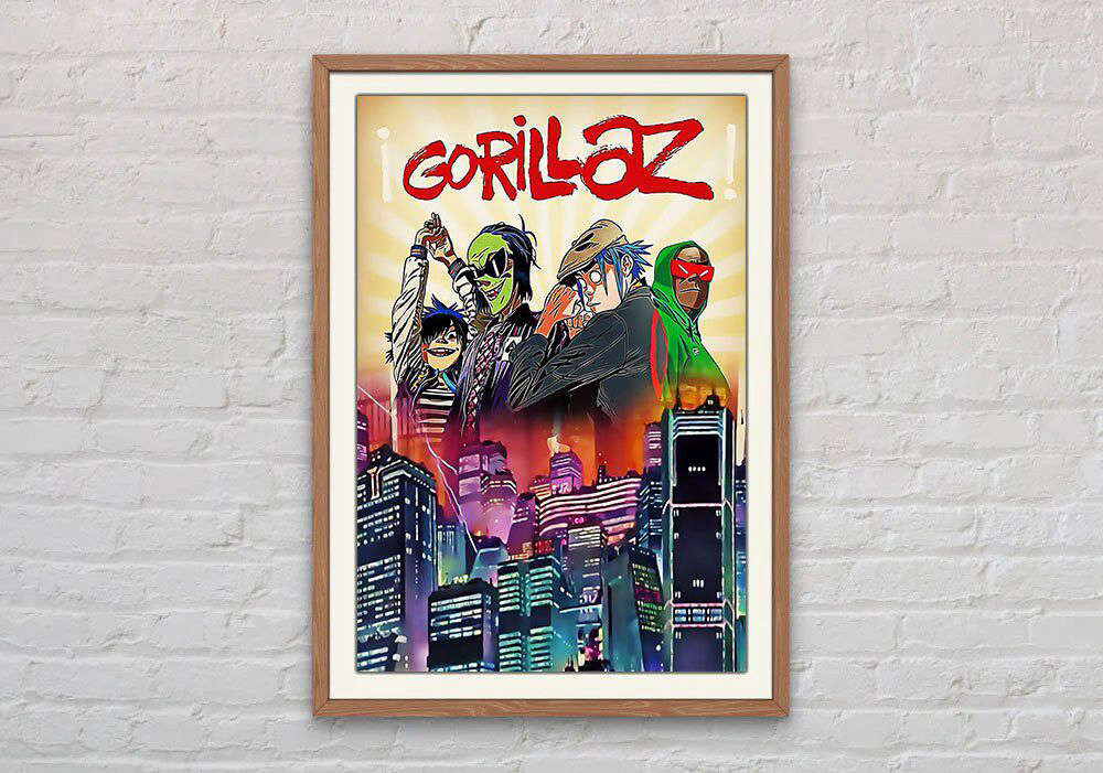 Gorillaz Vintage Inspired Poster for Home Decor Gift - Teeneon