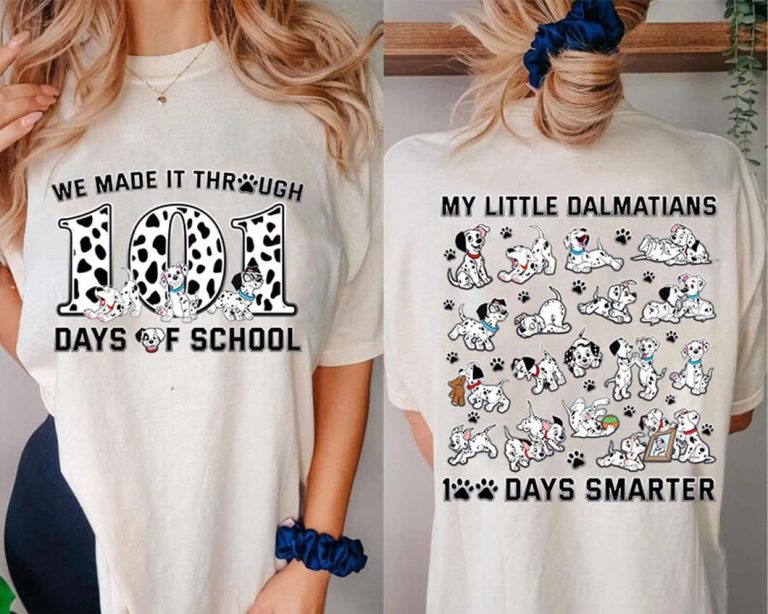 101 Days of School Shirt: Celebrate Smarter with Dalmatian Dog Design ...