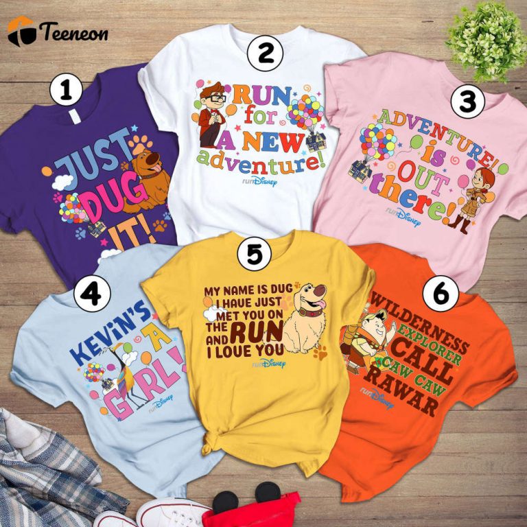 2024 Pixar Up Matching runDisney Shirt - Disney Marathon Team Running ...