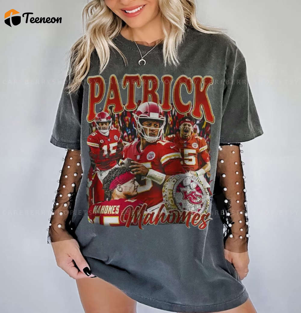 Vintage Patrick Mahomes Shirt: Retro Football Fan Gift - Teeneon