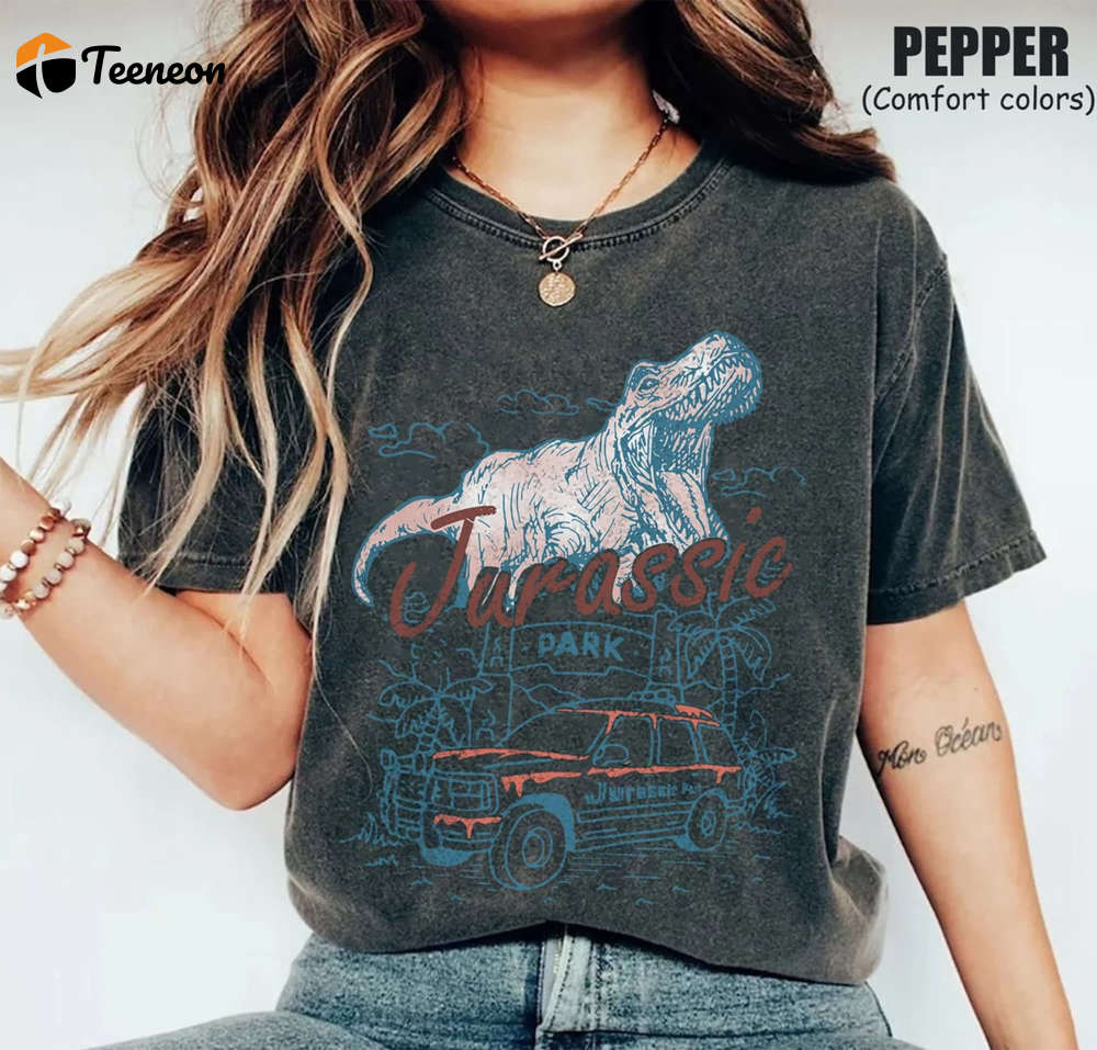 Vintage Jurassic Park Shirt - Tour Jeep T-Rex Dinosaur Jurassic World ...
