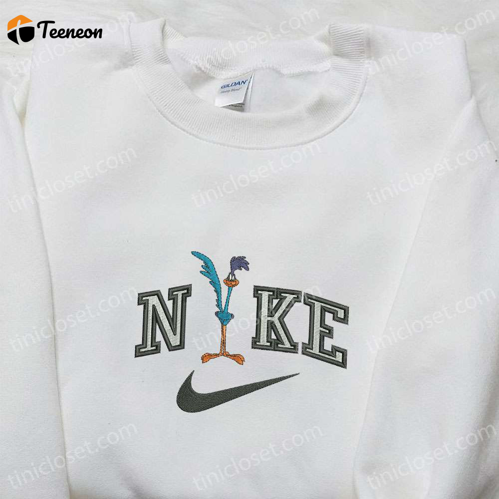 Road Runner x Nike Embroidered Shirt Disney Looney Tunes Hoodie Cartoon ...